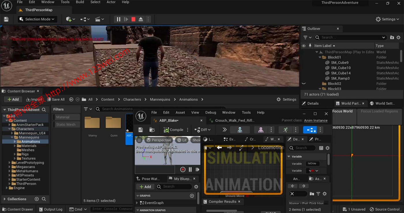 UE5（虚幻引擎5）视频教程：Unreal Engine 5 Action Adventure Make Video Games 第三人称动作冒险游戏开发教程_中文字幕-VR全景