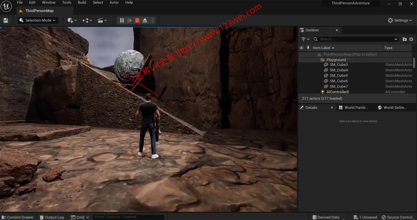 UE5（虚幻引擎5）视频教程：Unreal Engine 5 Action Adventure Make Video Games 第三人称动作冒险游戏开发教程_中文字幕-VR全景